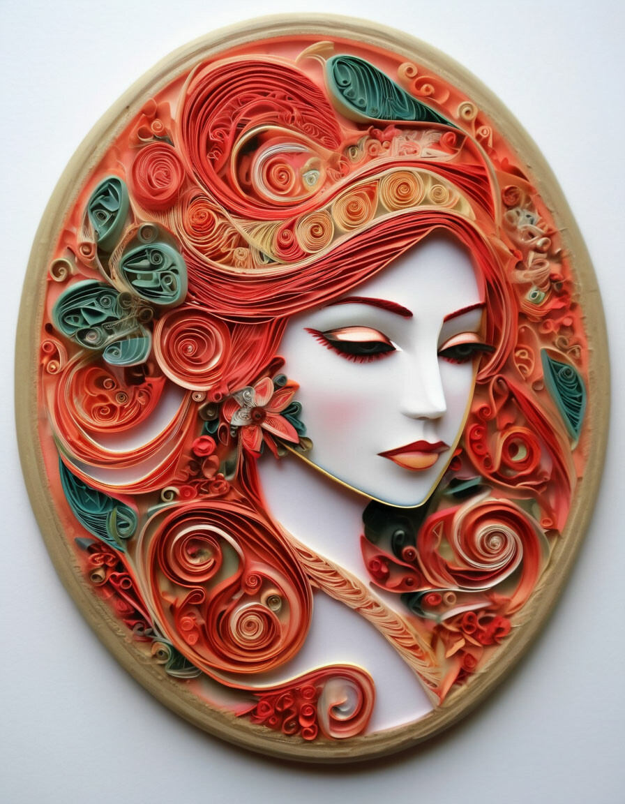 "The art of embroidery on the skin of mythical girls The quilling ...