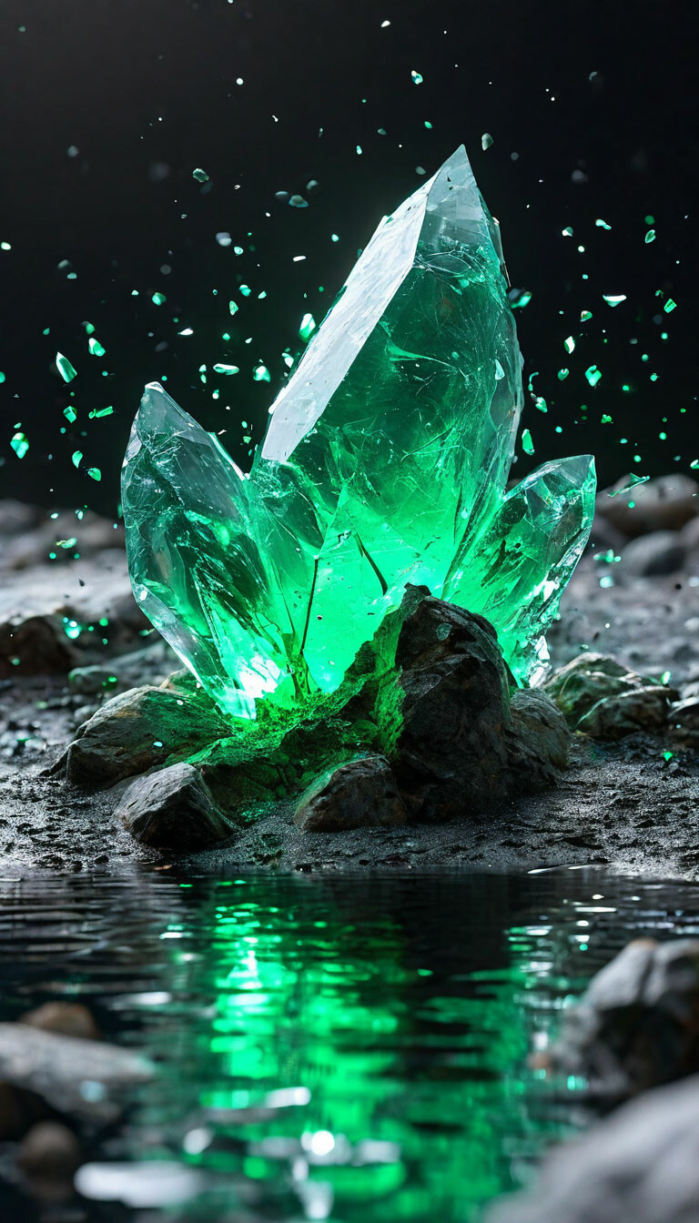 «Необычные драгоценные треснувшие …» — картинка создана в Шедевруме