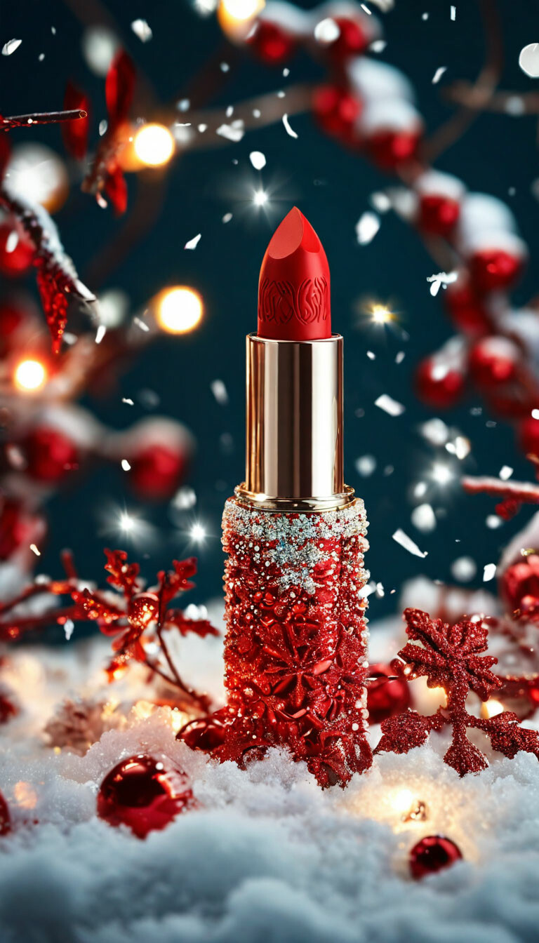 "Limited edition red lipstick in a …" — image created in Shedevrum