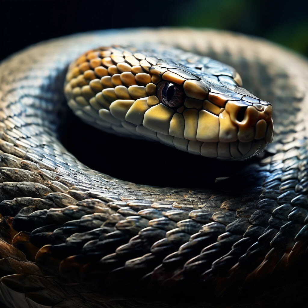 "Snake, aesthetically pleasing, beautiful, realistic, close-up, high ...