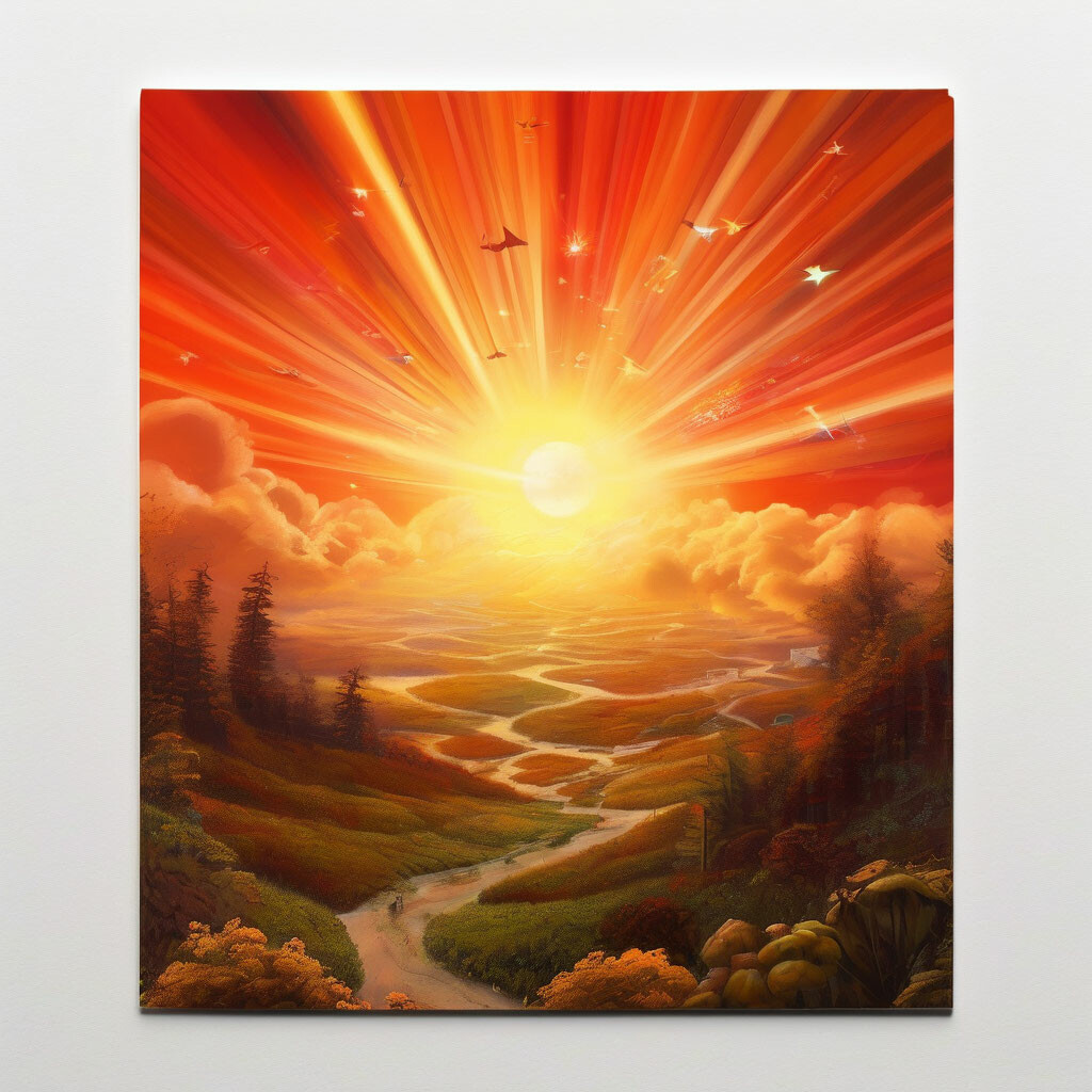 "Energetic postcard good morning" — image created in Shedevrum