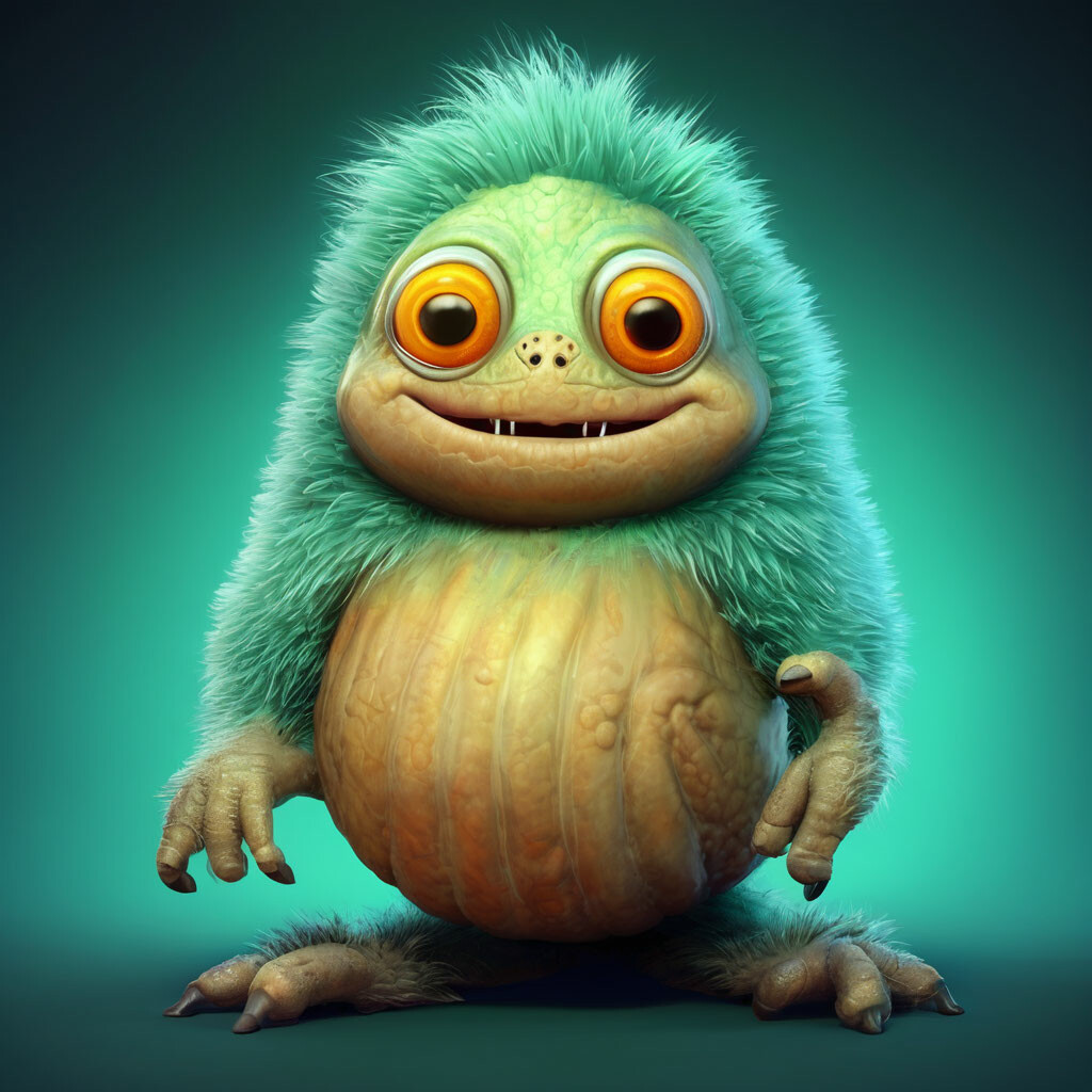"Litka is a snail-like Wublin with …" — image created in Shedevrum
