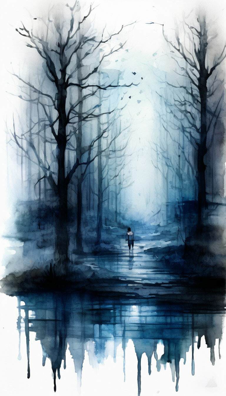 "Gloomy wisdom tooth anime style, watercolor drawing" — image created ...