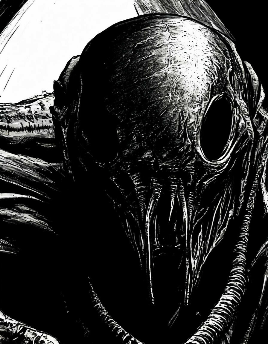 "Alien, ridley Scott's alien, drawing…" — image created in Shedevrum