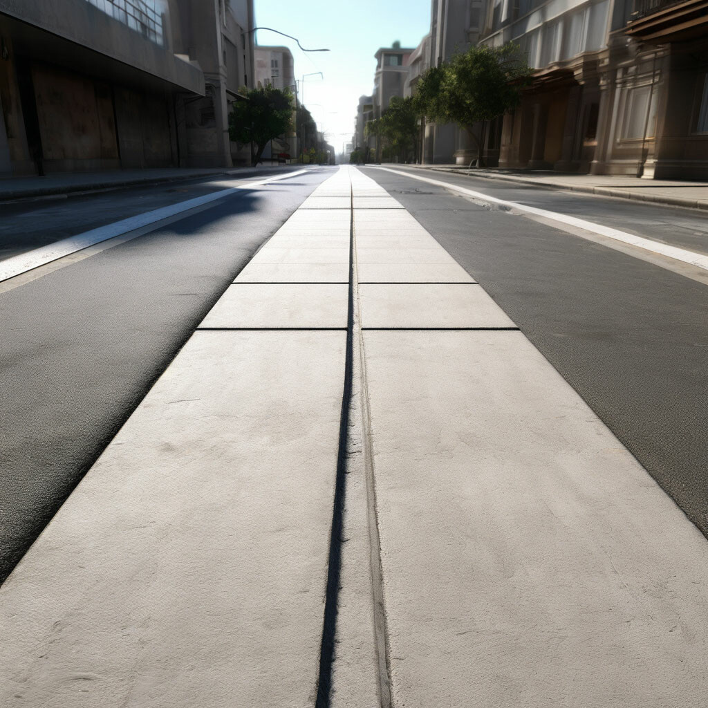 "Concrete road slab" — image created in Shedevrum