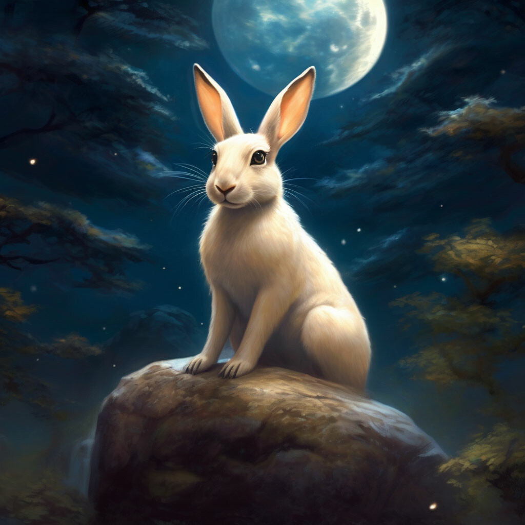 "The Moon Hare is friends with the …" — image created in Shedevrum