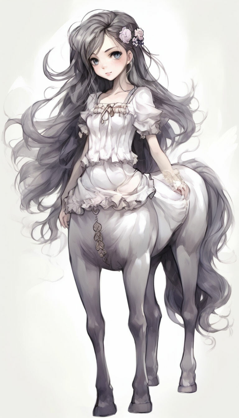The Centaur Girl Human Torso Slender Legs Of A Horse Unicorn Cute