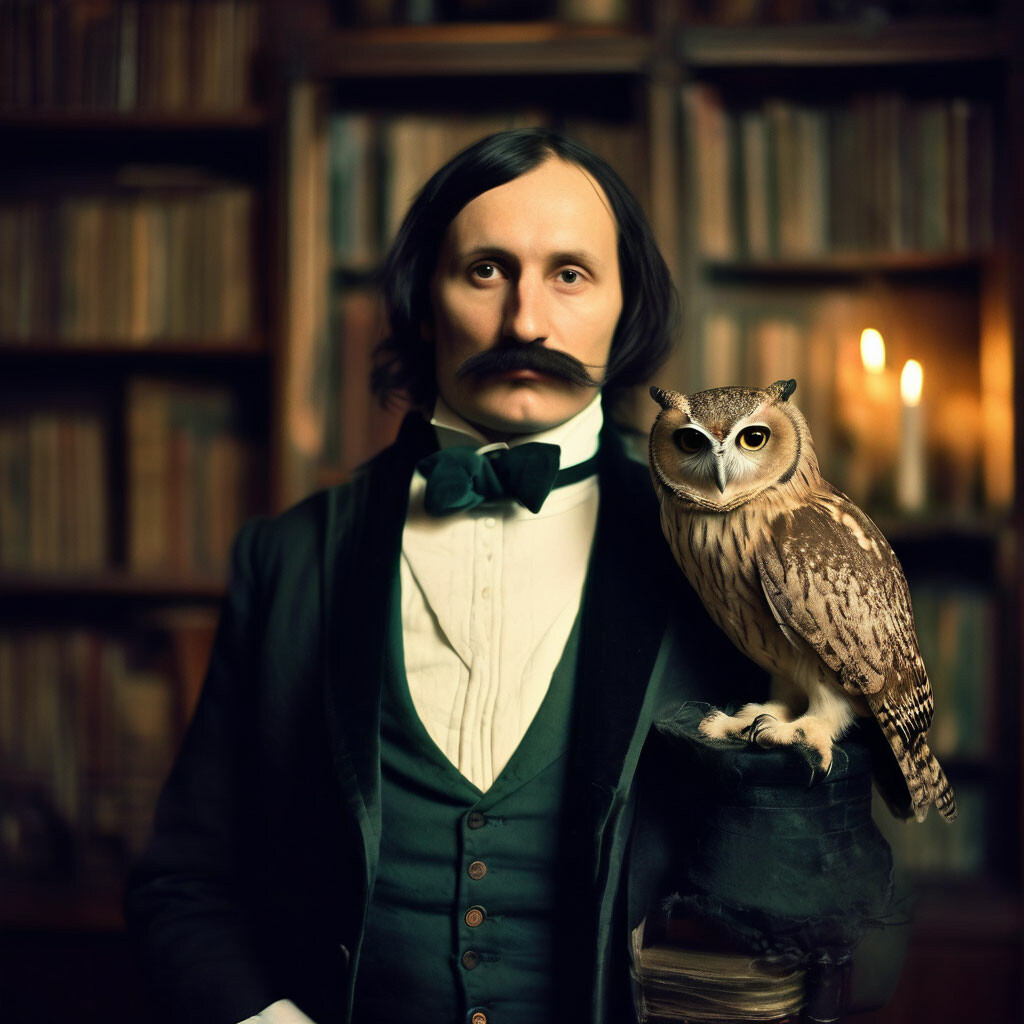 "Nikolay Vasilyevich Gogol is a …" — image created in Shedevrum