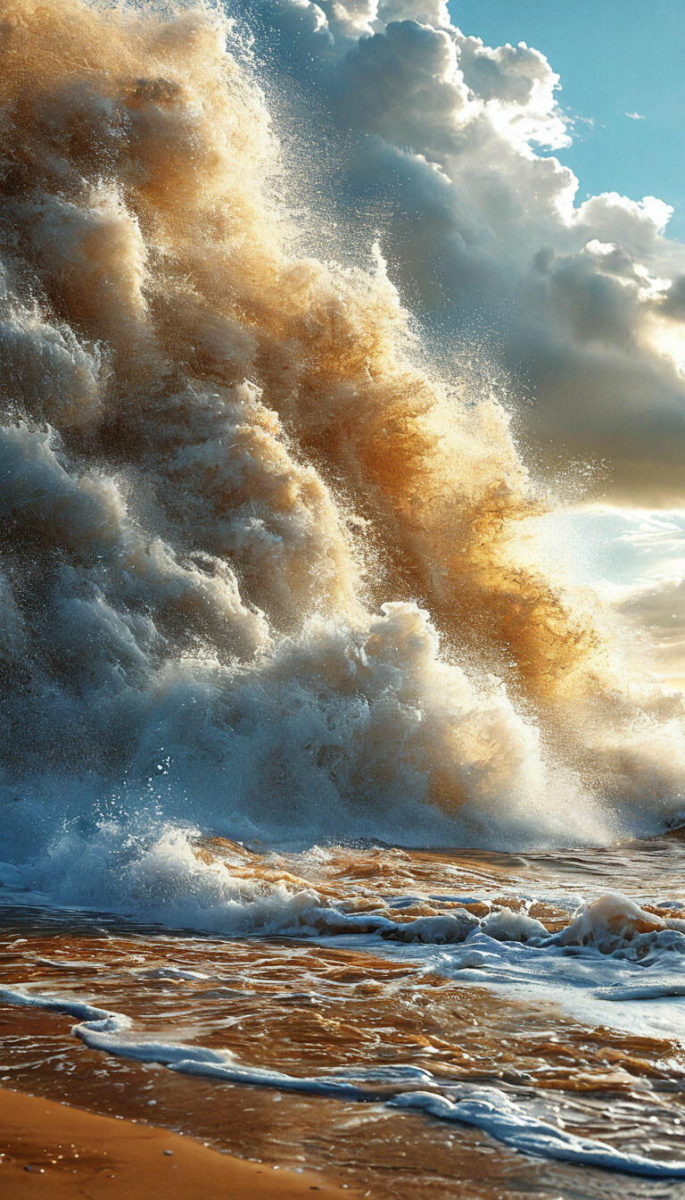 "Sandstorm and water storm double …" — image created in Shedevrum