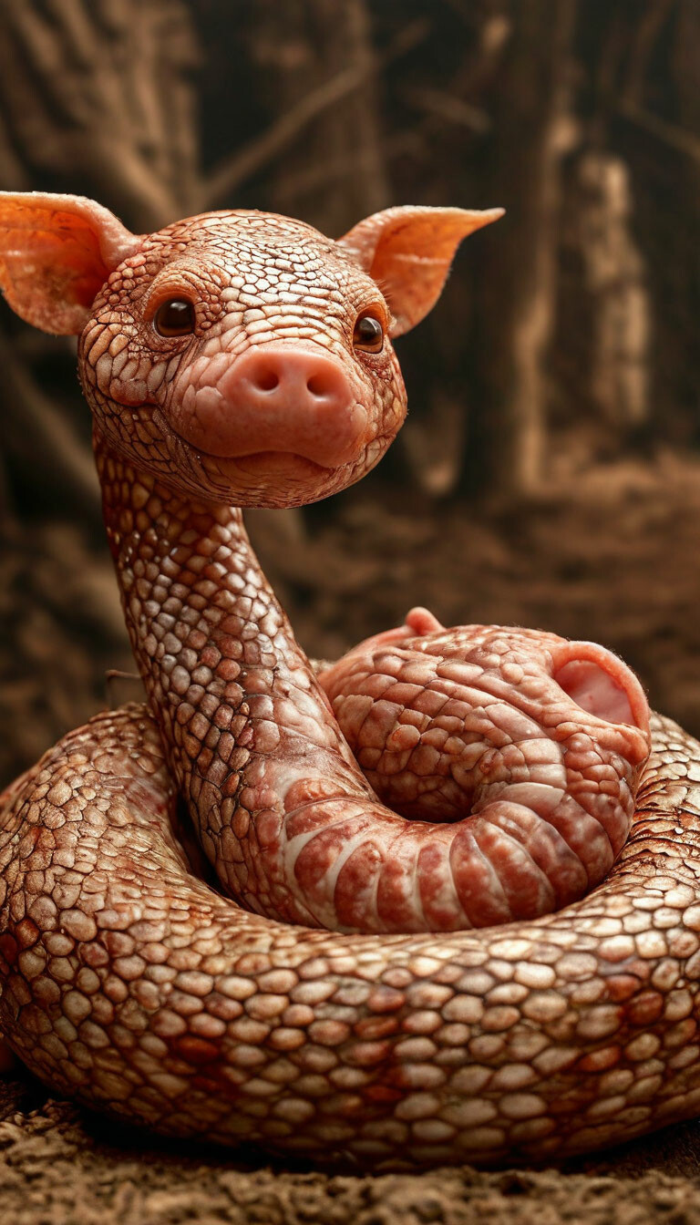 "A snake is not only a valuable fur, …" — image created in Shedevrum