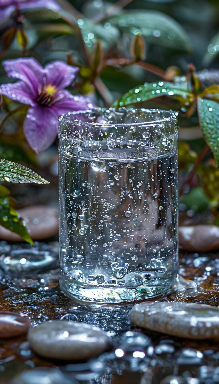 "Clematis, fairy, liquid glass, …" — image created in Shedevrum