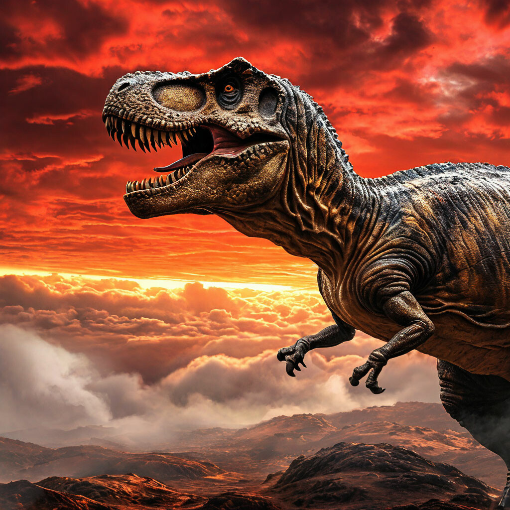 "Tyrannosaurus Rex 65 million years …" — image created in Shedevrum