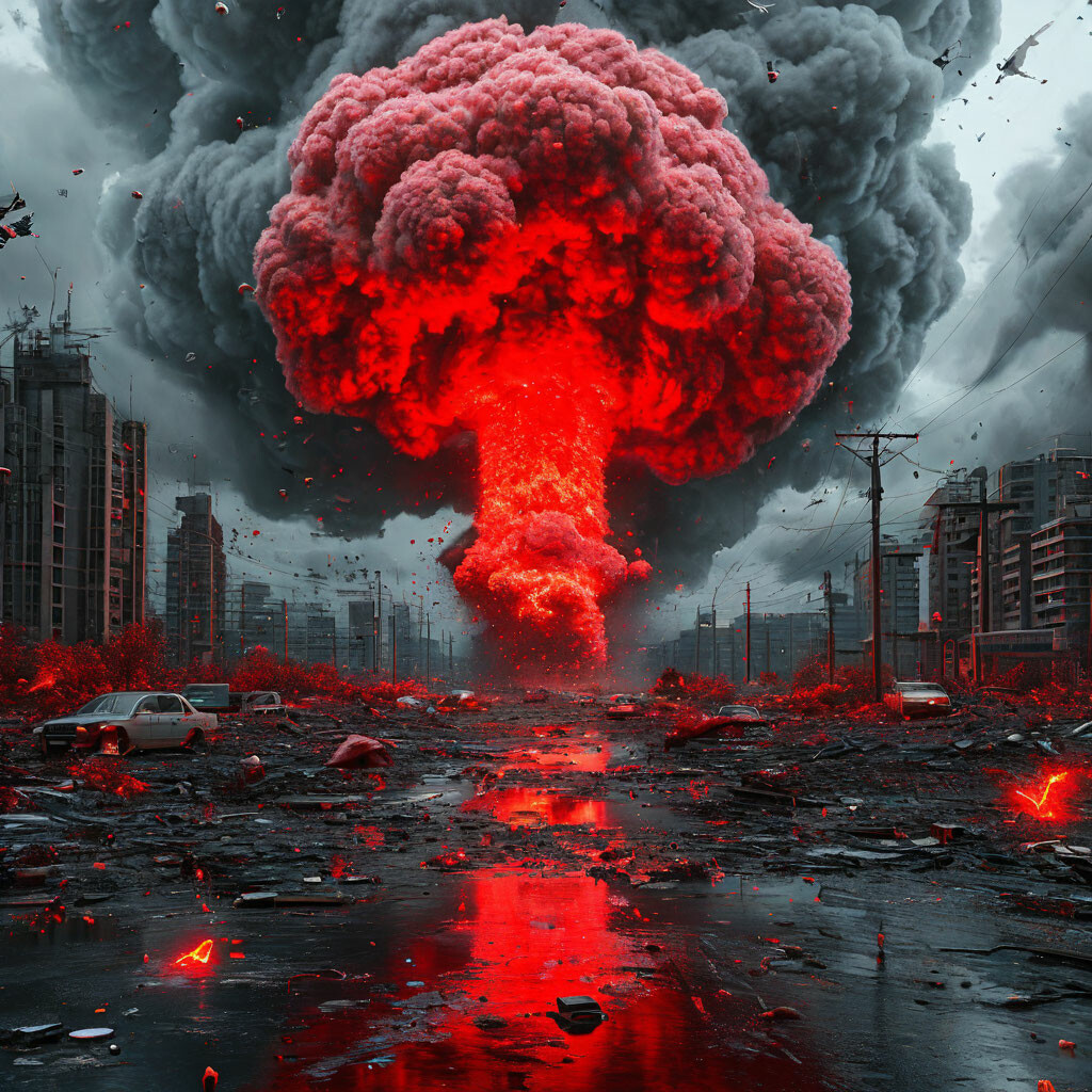 "Apocalypse, CAPS, megarealism, high …" — image created in Shedevrum