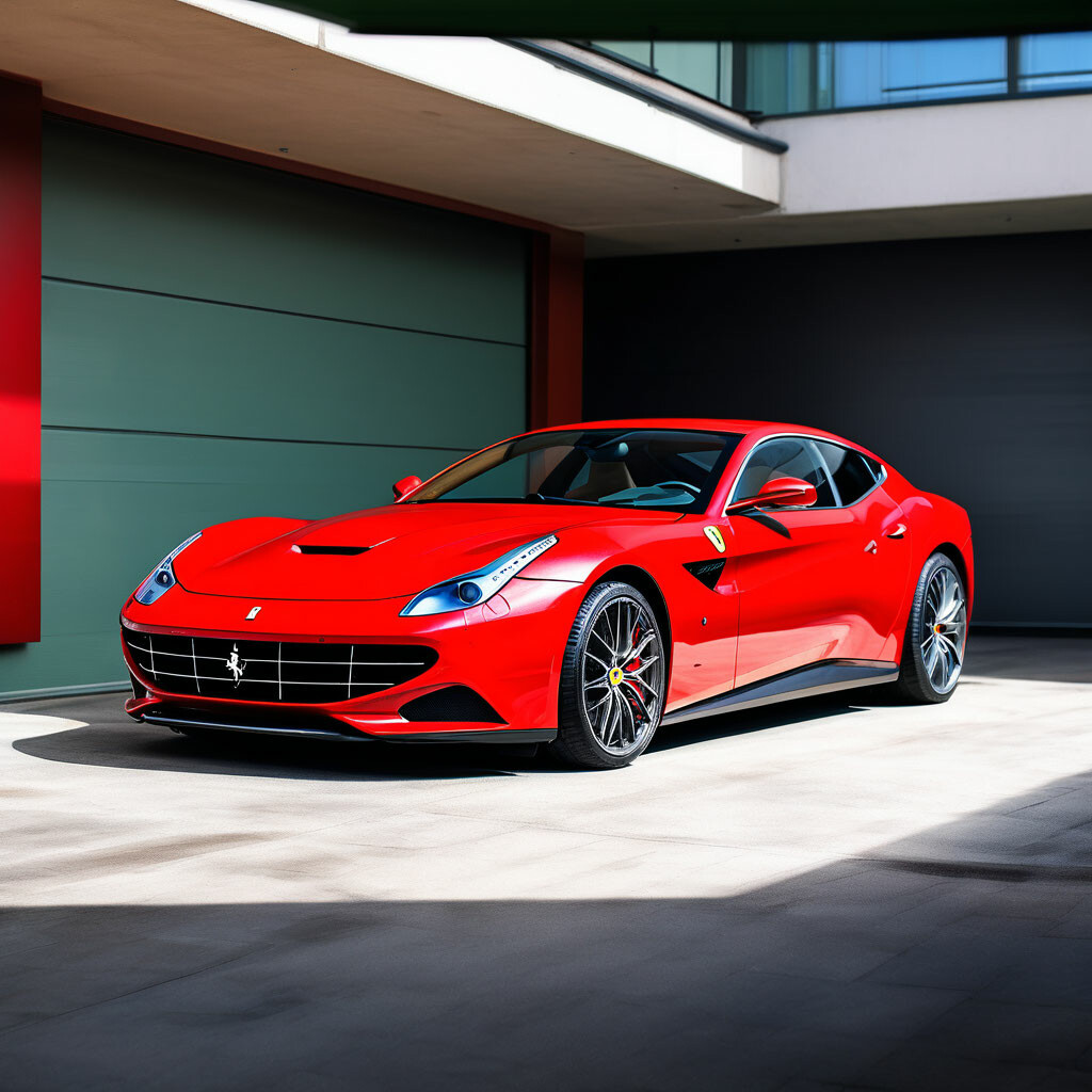 "The most powerful Ferrari in Russia car review" — image created in ...