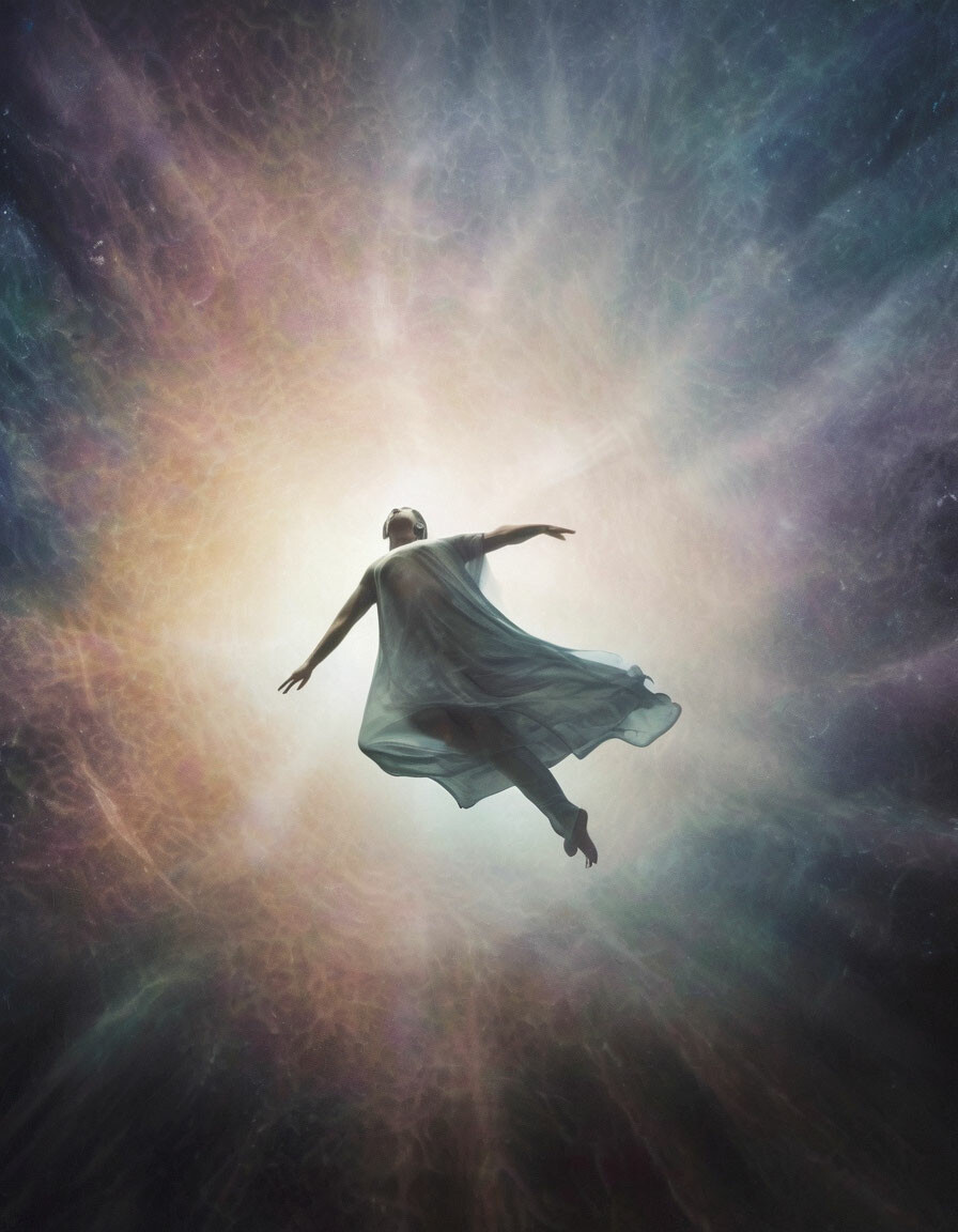 "The out-of-body experience was picked…" — image created in Shedevrum