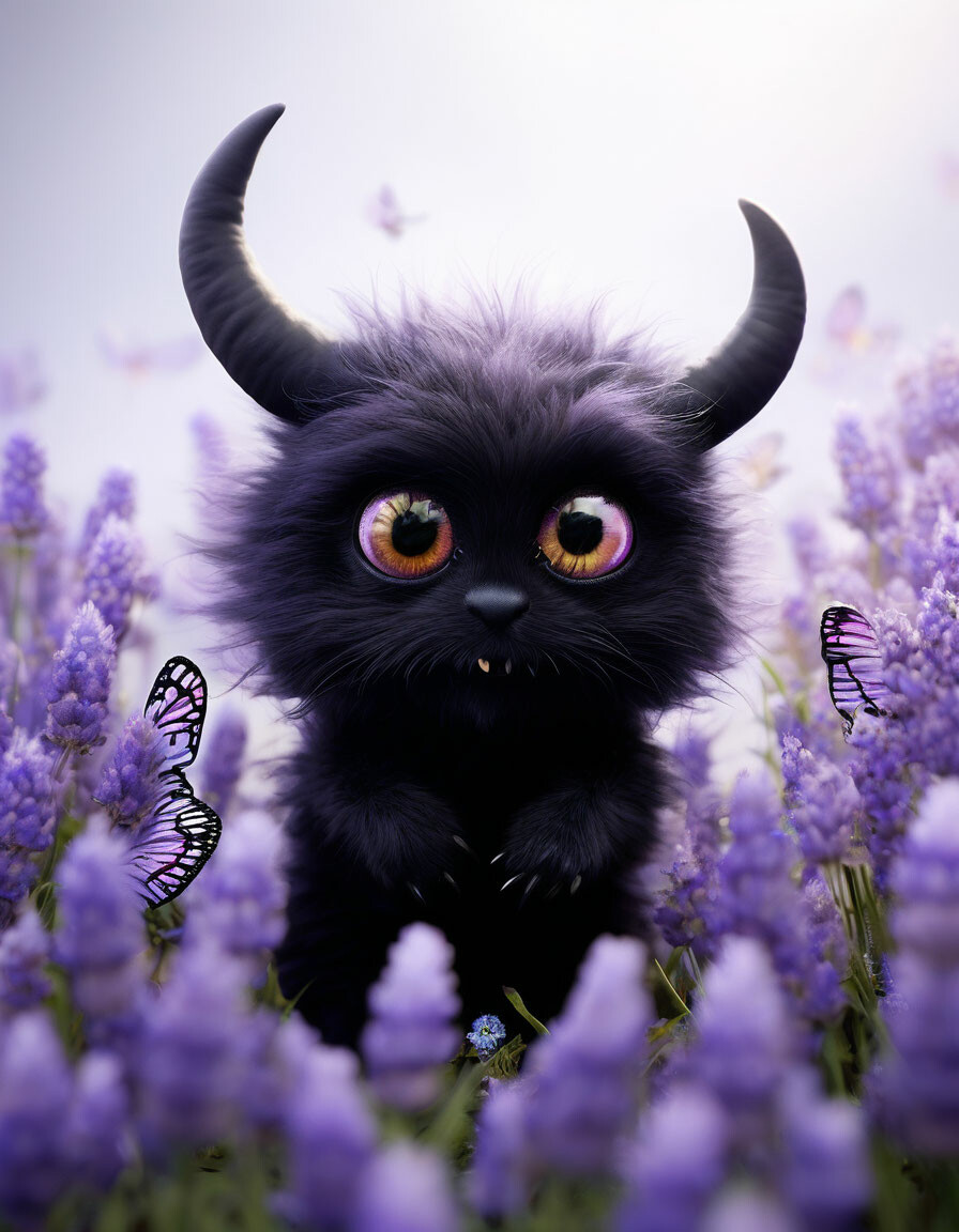 small,tiny,cute, black demon …" — image created in Shedevrum