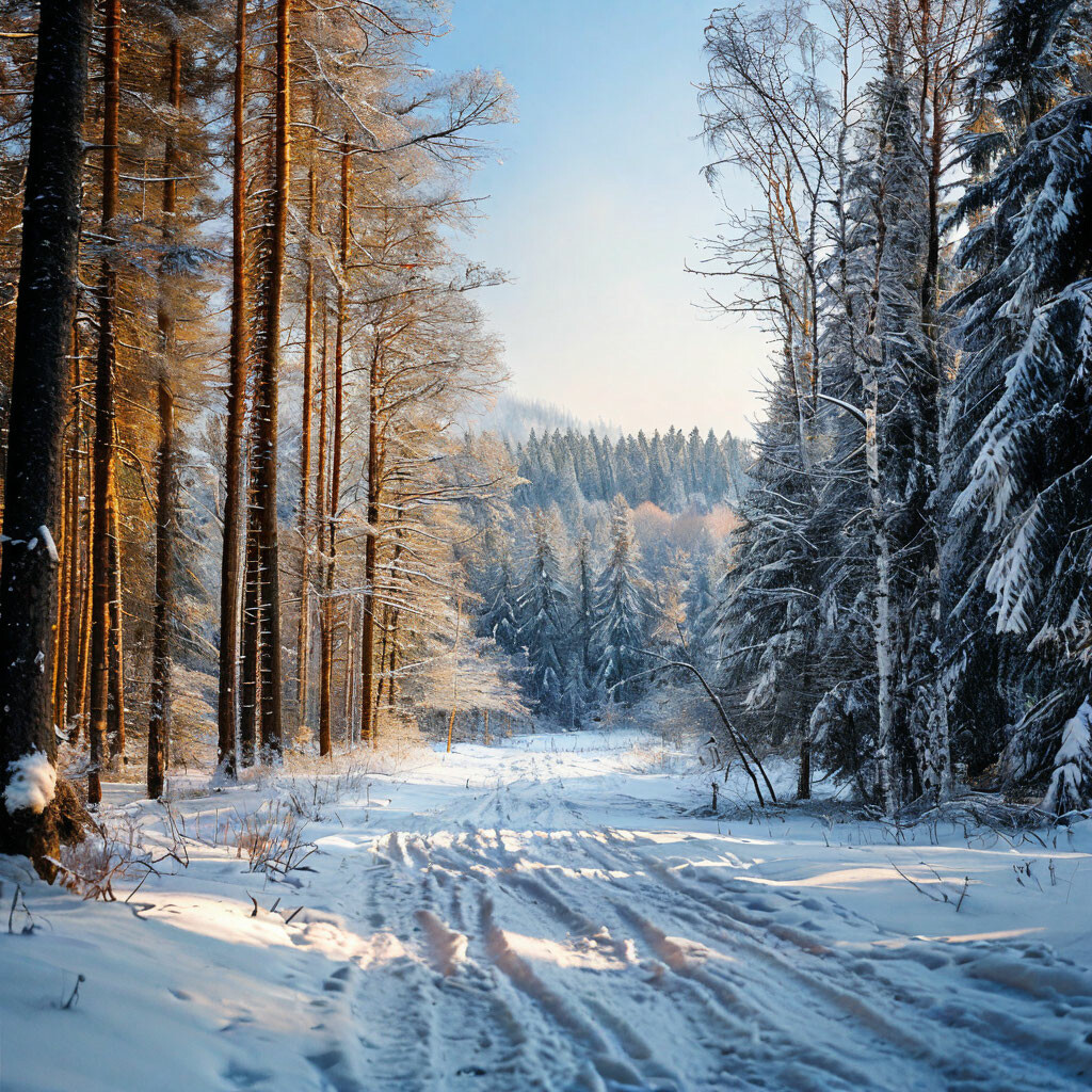 "Professional photo, winter, morning, forest, beautiful, ultrahd,long ...