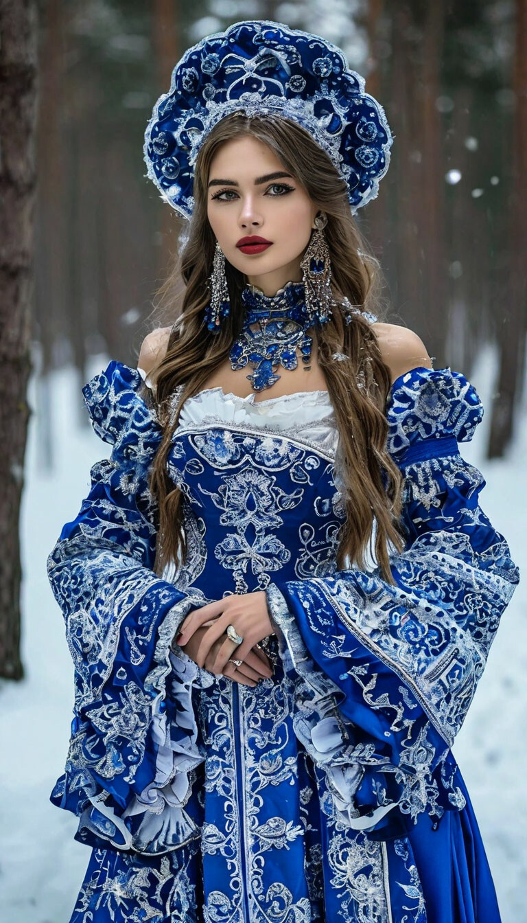 "Slavic motifs,full-length, bimbo vamp…" — image created in Shedevrum