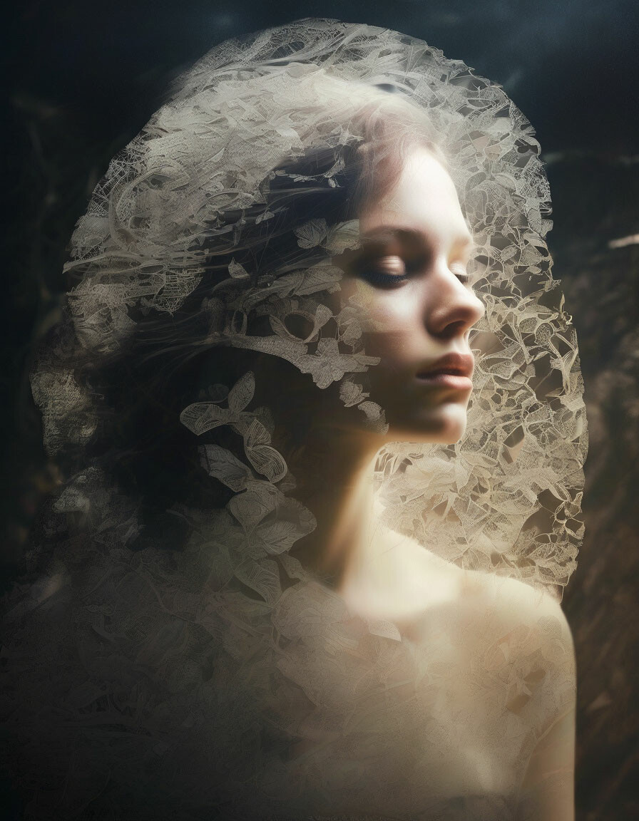 "👩🏻 in Eden, aesthetics, sensuality, tenderness, beauty, frankness, maximum detail, double ...