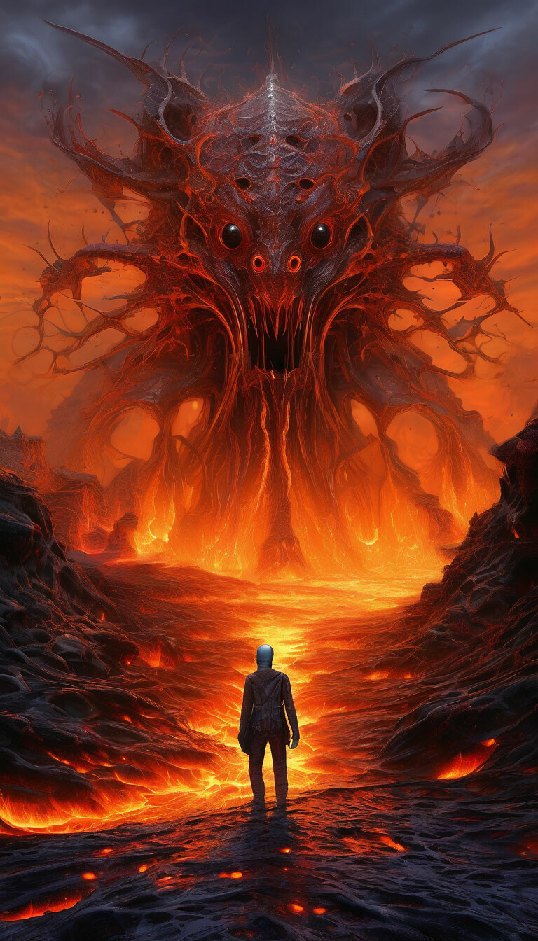 "Frost lava horror alien Anime Scary …" — image created in Shedevrum