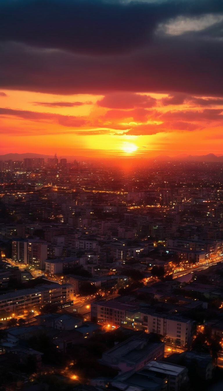 "Good evening creamy sunset flickering…" — image created in Shedevrum