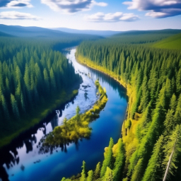 «Flying over the beautiful taiga, professional video HDDs» — video ...