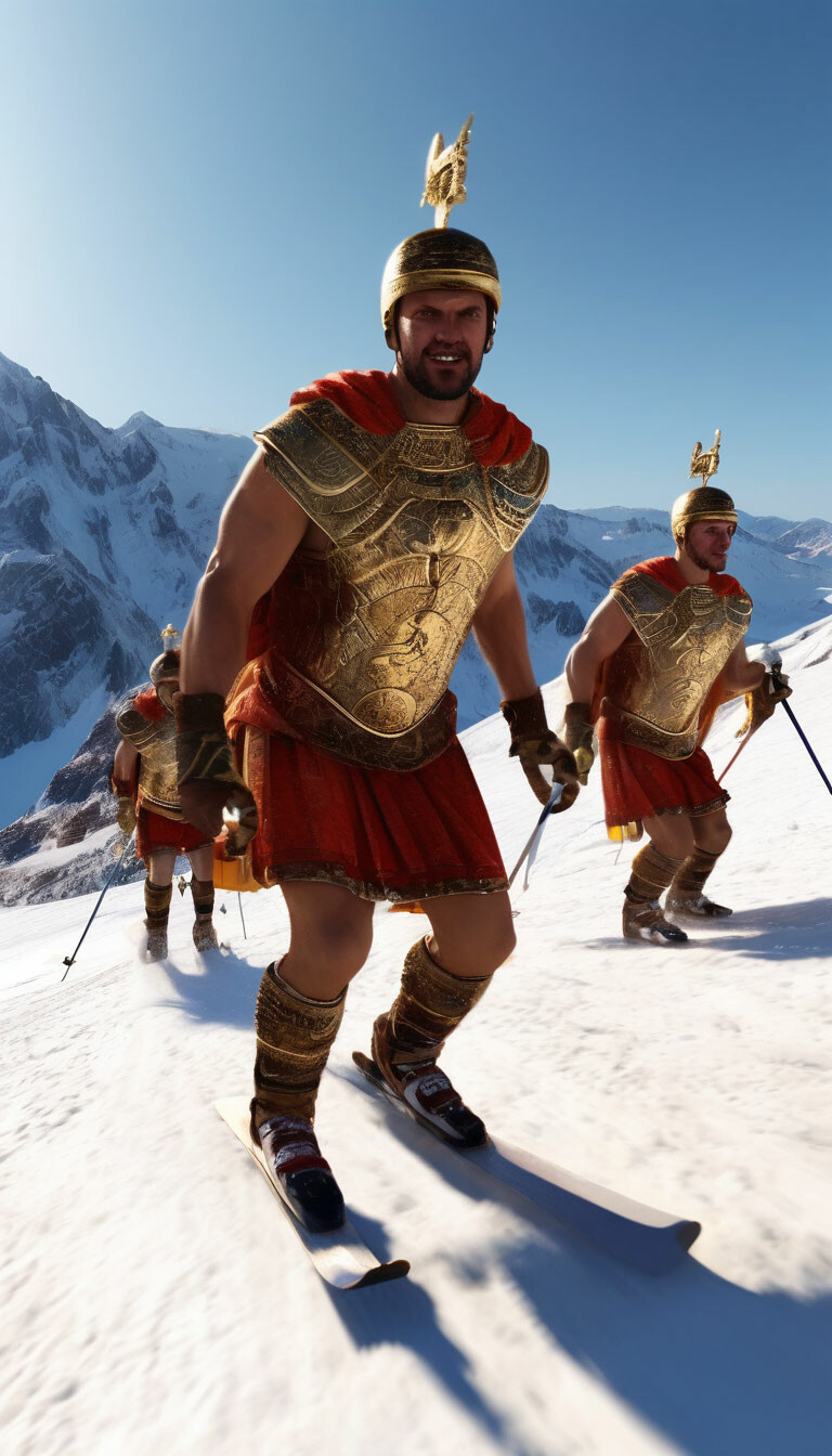 "The ancient Rome national alpine skiing team A team of Ancient Romans ...