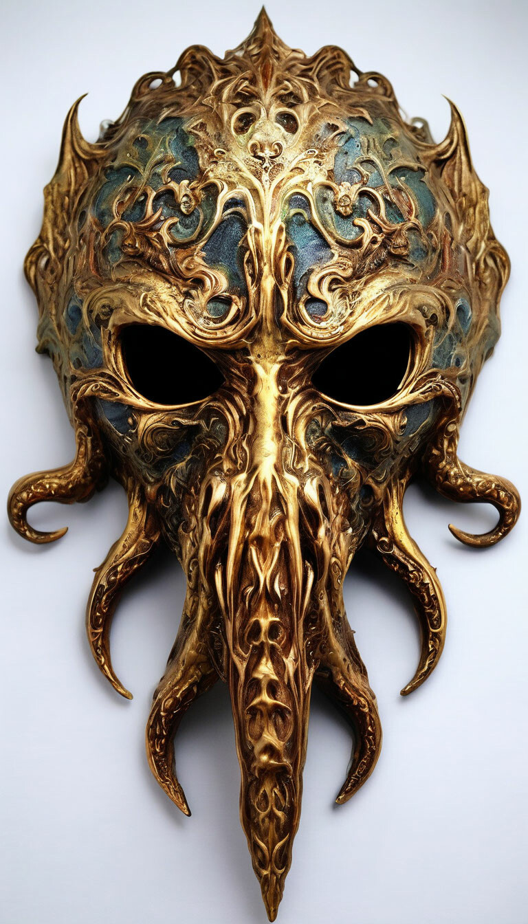 "The Venetian mask of Cthulhu" — image created in Shedevrum