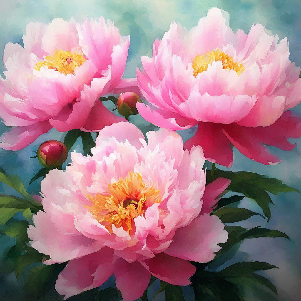 ". Peony flowers are bright with a vibrant natural structure, lush ...