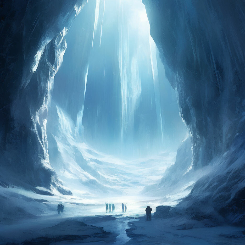 "An icy high place, shimmering from the inside with a soft cold light ...