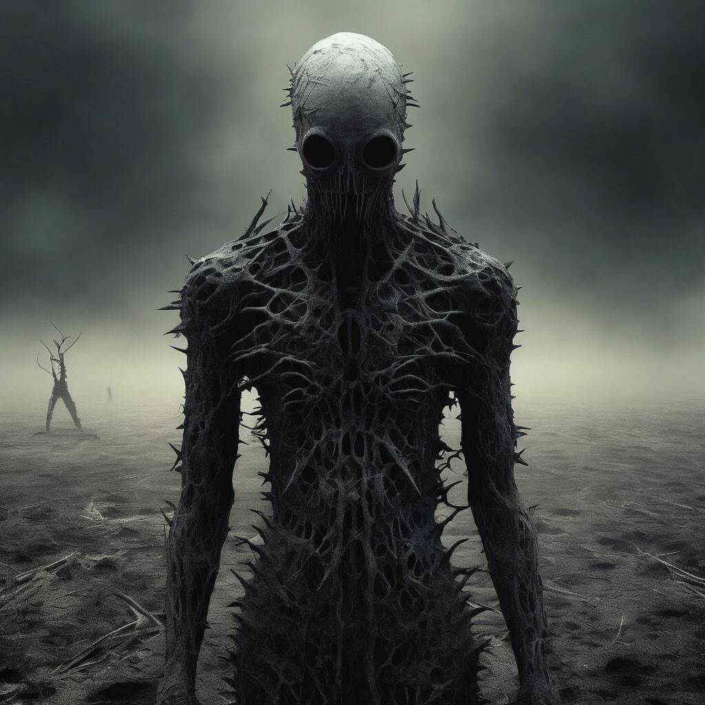 "Veins, eyes, dirt, spikes, dark, brutal, dirty, gloomy, scary, creepy ...