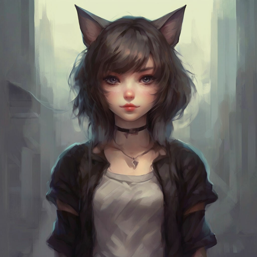 "Altushka is a cat girl in full growth" — image created in Shedevrum