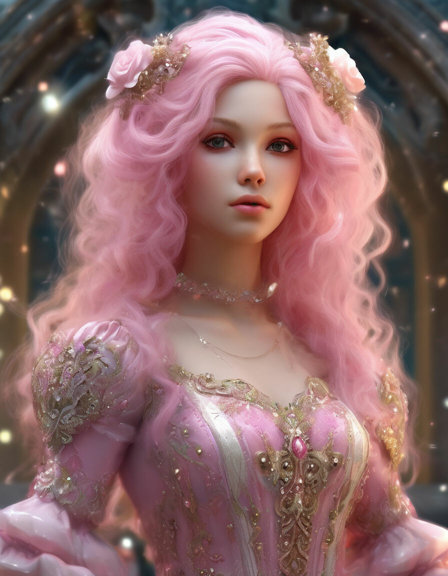 "Primrose girl, fantasy, botanical art…" — image created in Shedevrum