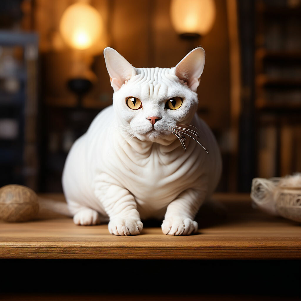 "Fat cat sphinx Moon" — image created in Shedevrum