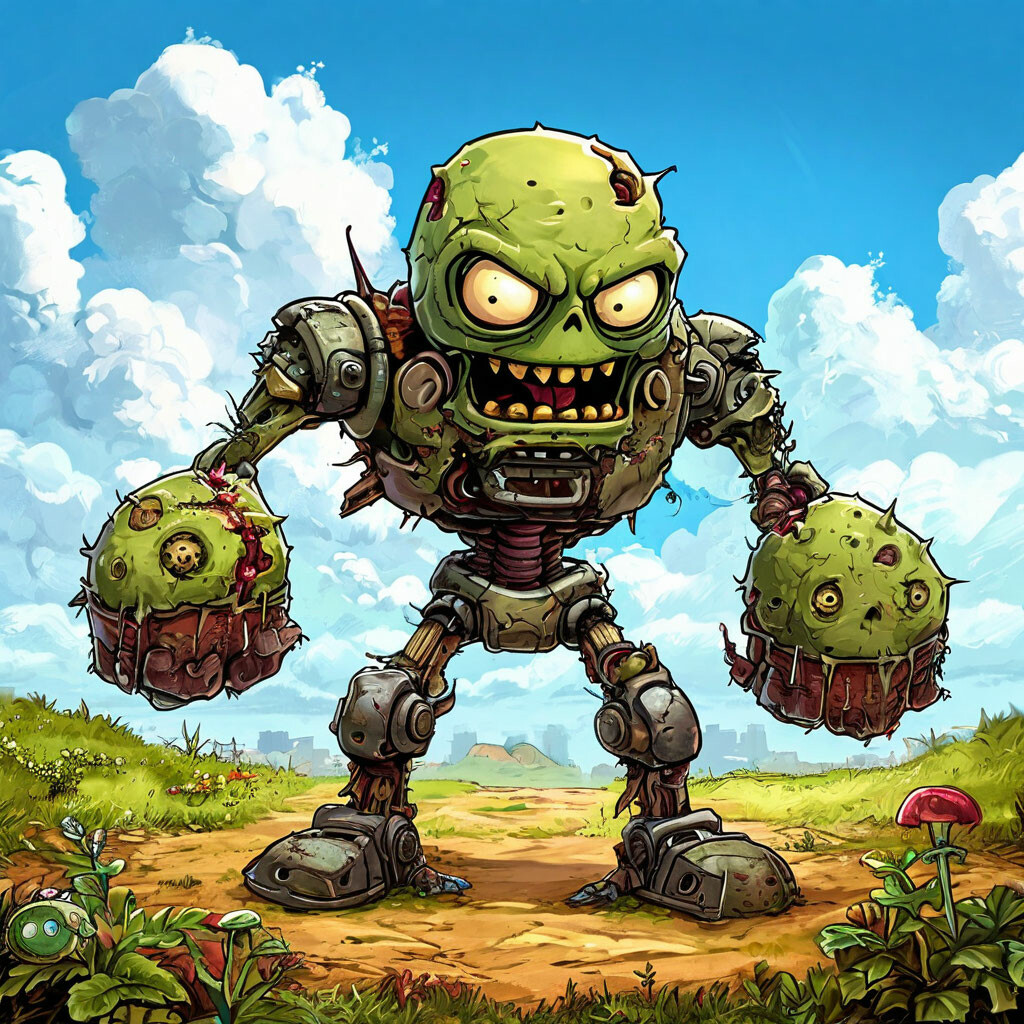 "Plants vs Zombies zomboss" — image created in Shedevrum