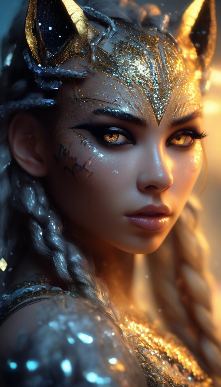 " ️🌟 ️🪄 beautiful lynx girl with …" — image created in Shedevrum