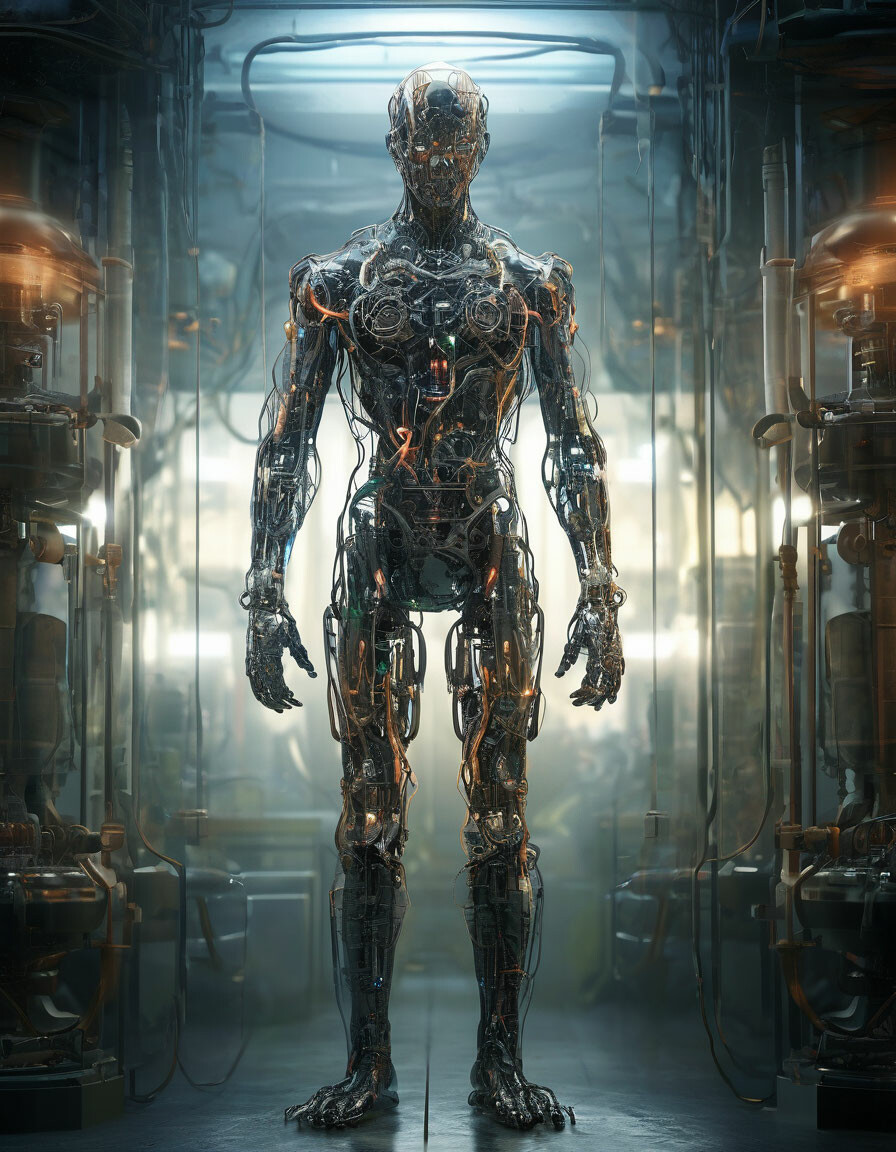 " biomechanics, human body, biomechanical android, chemistry, glass ...