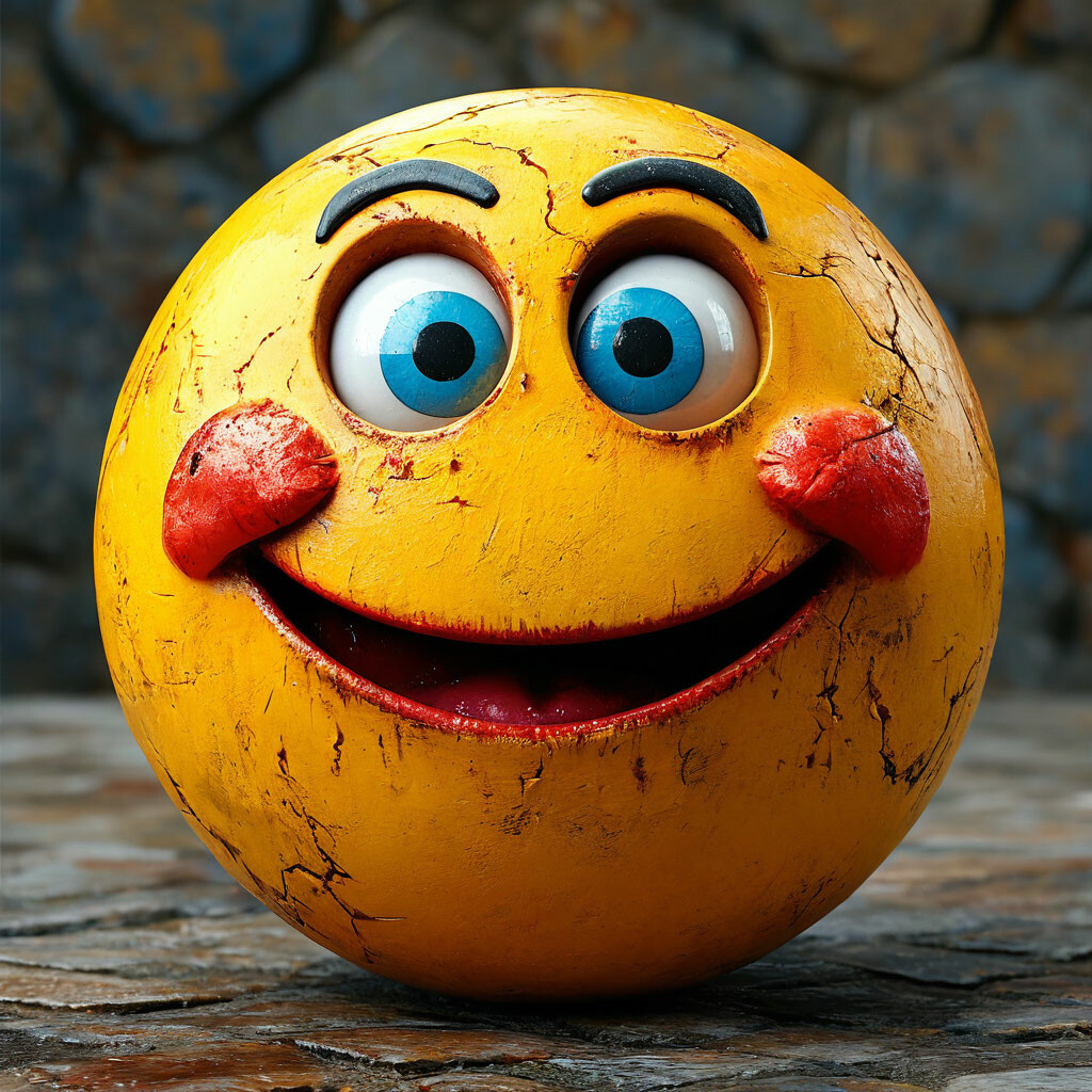 "A winking smiley face" — image created in Shedevrum