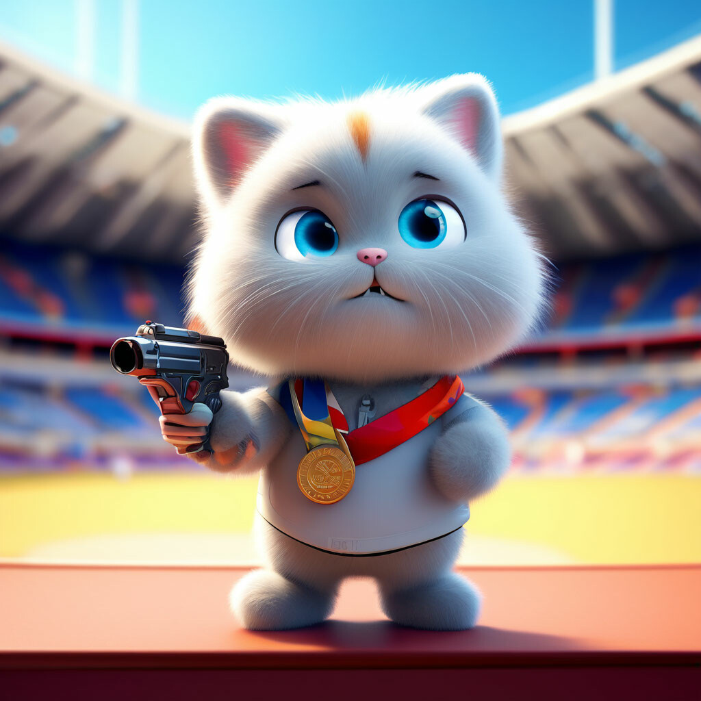 "Cute unflappable relaxed cartoon …" — image created in Shedevrum