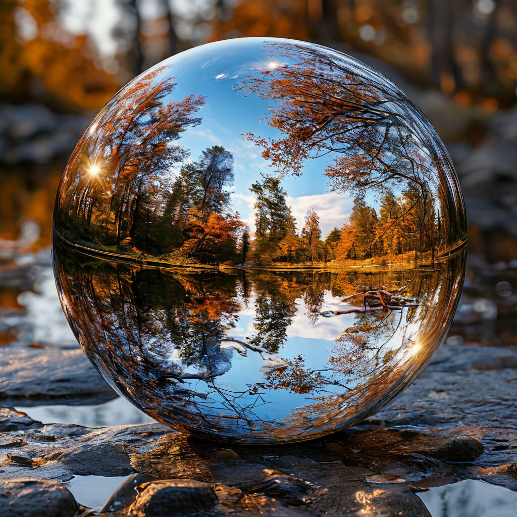 "Sphere. double exposure. reflections. vitralii, mirrors, psychedelic ...