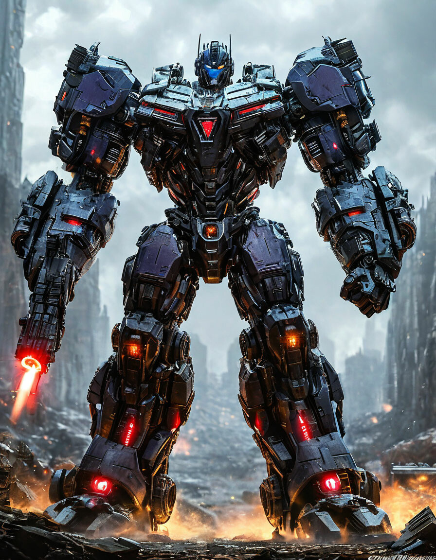 "Cybertron mega super transformer Decepticon +Optimus prime,the ...