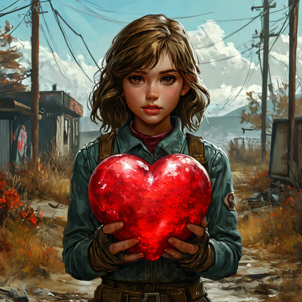 "Fallout shelter. The girl is the main…" — image created in Shedevrum