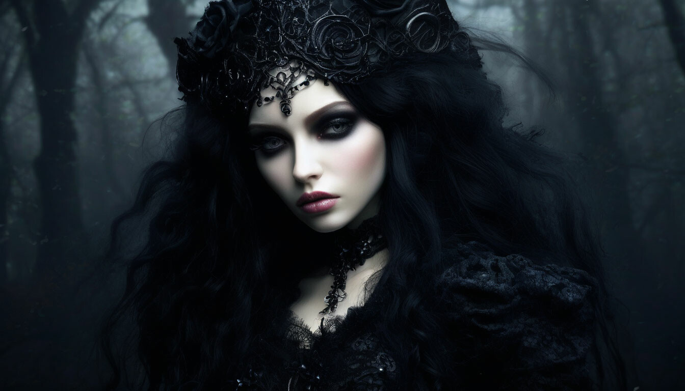 "Ophelia Gothic Dark Romance" — image created in Shedevrum