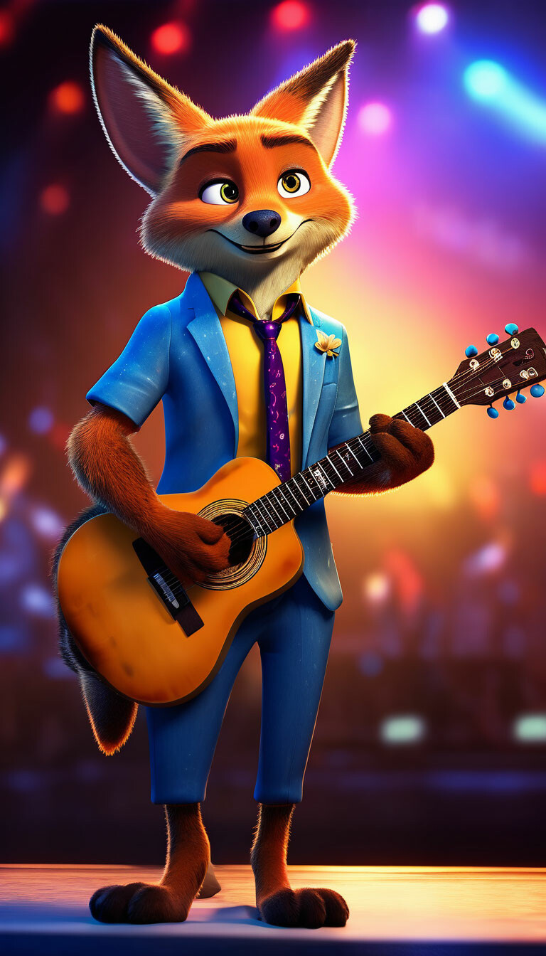 " fantasy art, Zveropolis on vacation, Fox/Nick Wilde cartoon character ...