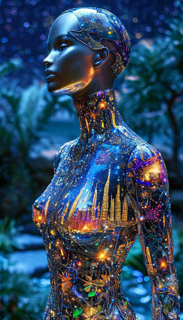 "Close-up of a three-dimensional …" — image created in Shedevrum