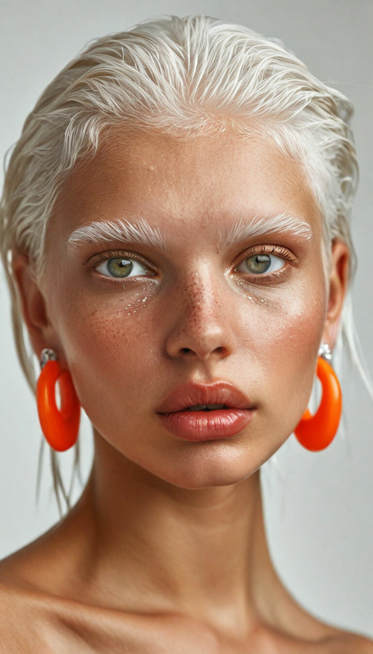 "Supermodel with big expressive eyes, …" — image created in Shedevrum