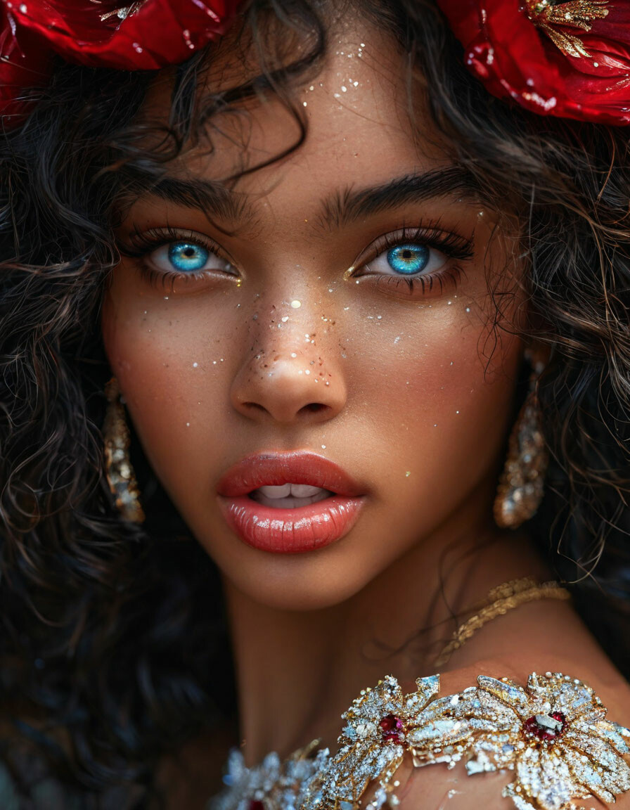 "An outlandish Vestal beauty amazing …" — image created in Shedevrum