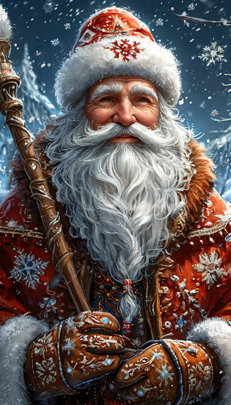 "Illustration to the Russian fairy tale Morozko, Grandfather Morozko ...