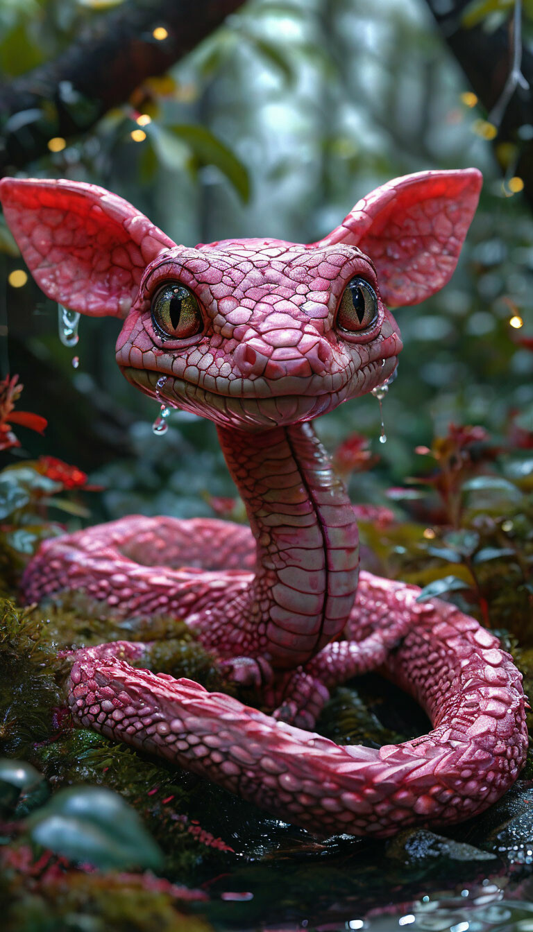 "The photo was taken in the fabulous forest of fairy magic pink. A ...