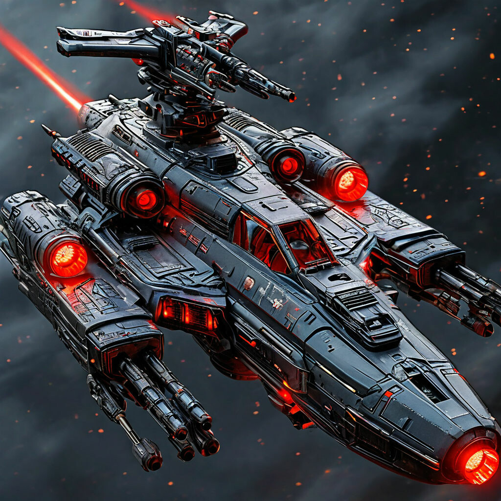 "Space cruisers of the KA-50 model. …" — image created in Shedevrum